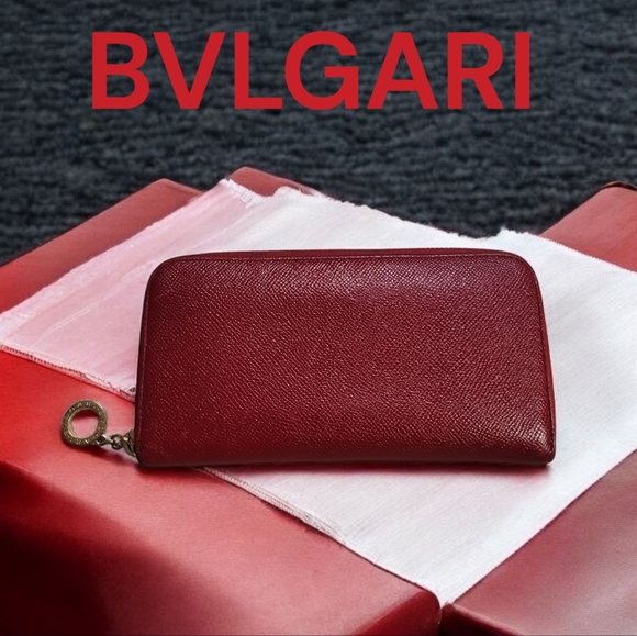 BVLGARI | Bags | Bvlgari Redgold Wallet With Zip Closure And Cross ...